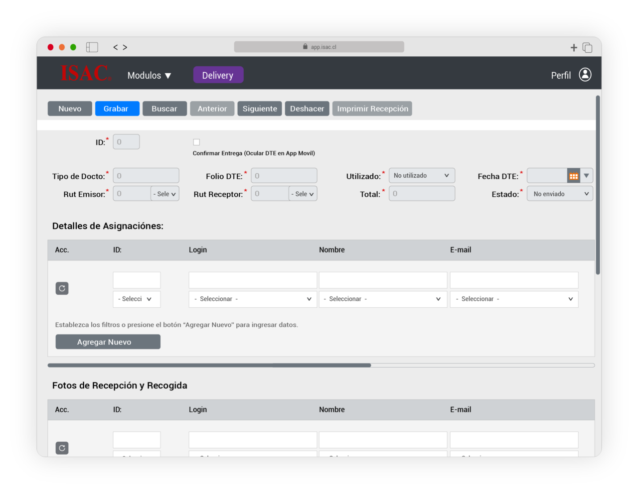 Delivery | ISAC - PC Ingeniería EIRL